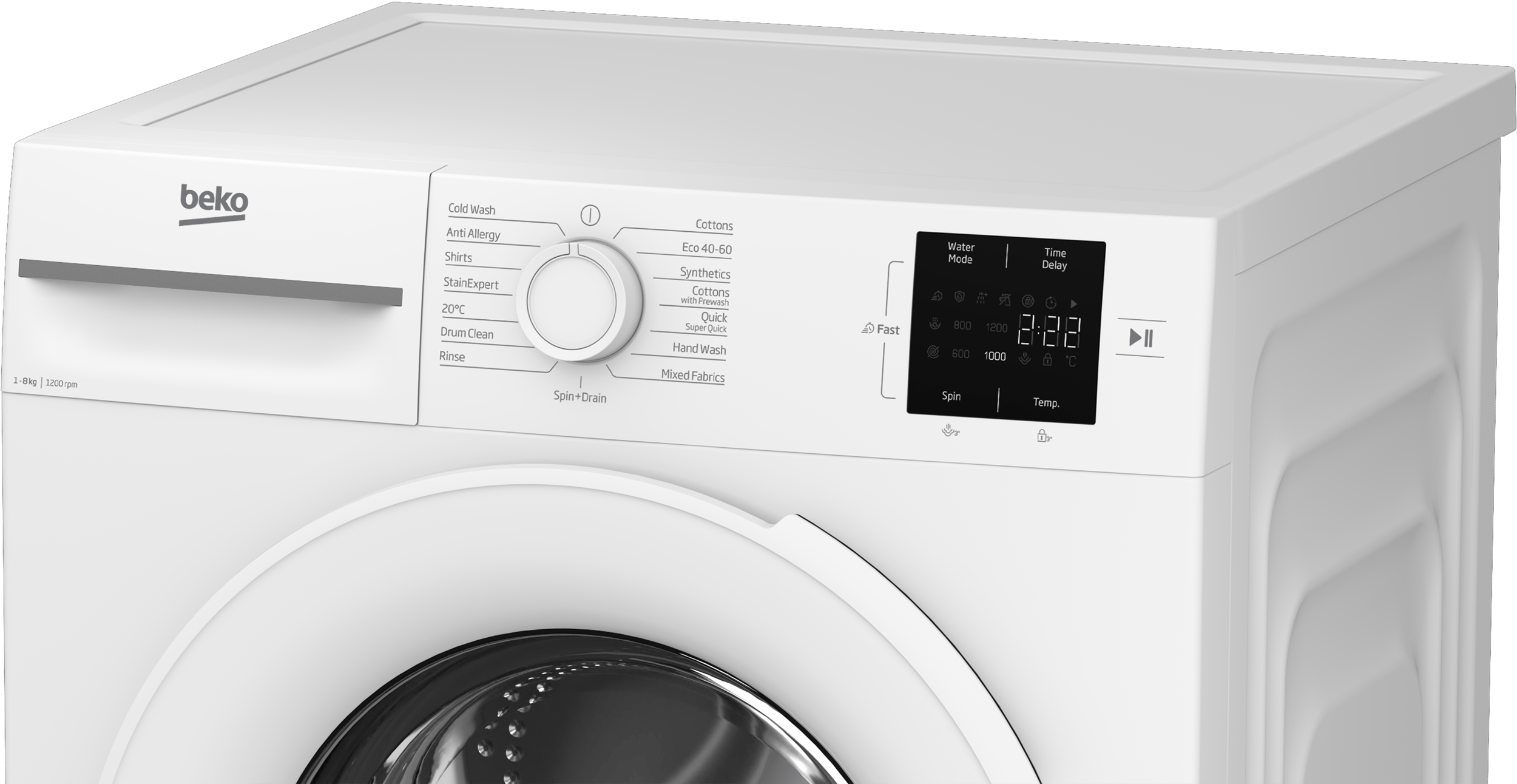 Freestanding 8kg 1200rpm Washing Machine with Quick Programme BM1WT3821 ...