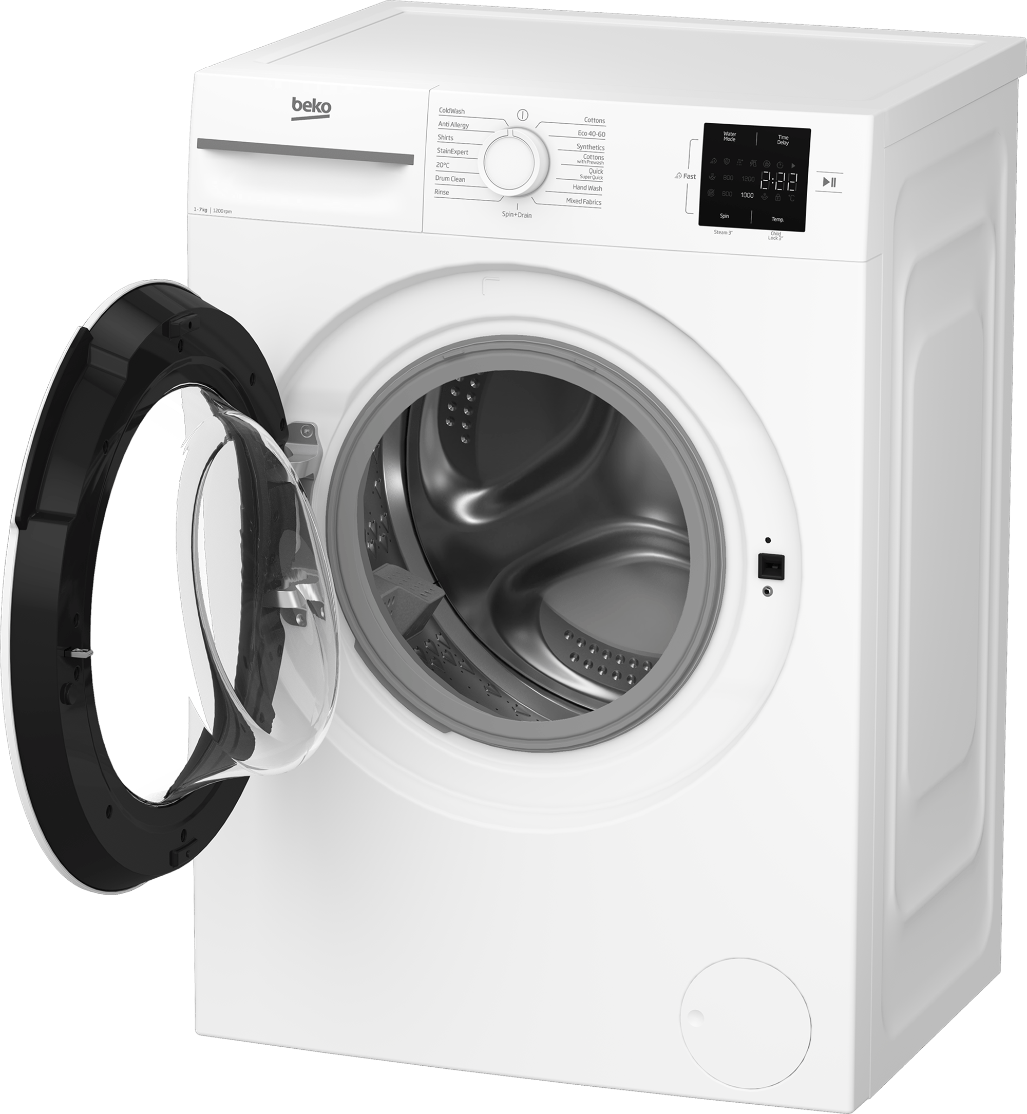 Freestanding 7kg 1200rpm Washing Machine with Quick Programme BM1WT3721 ...