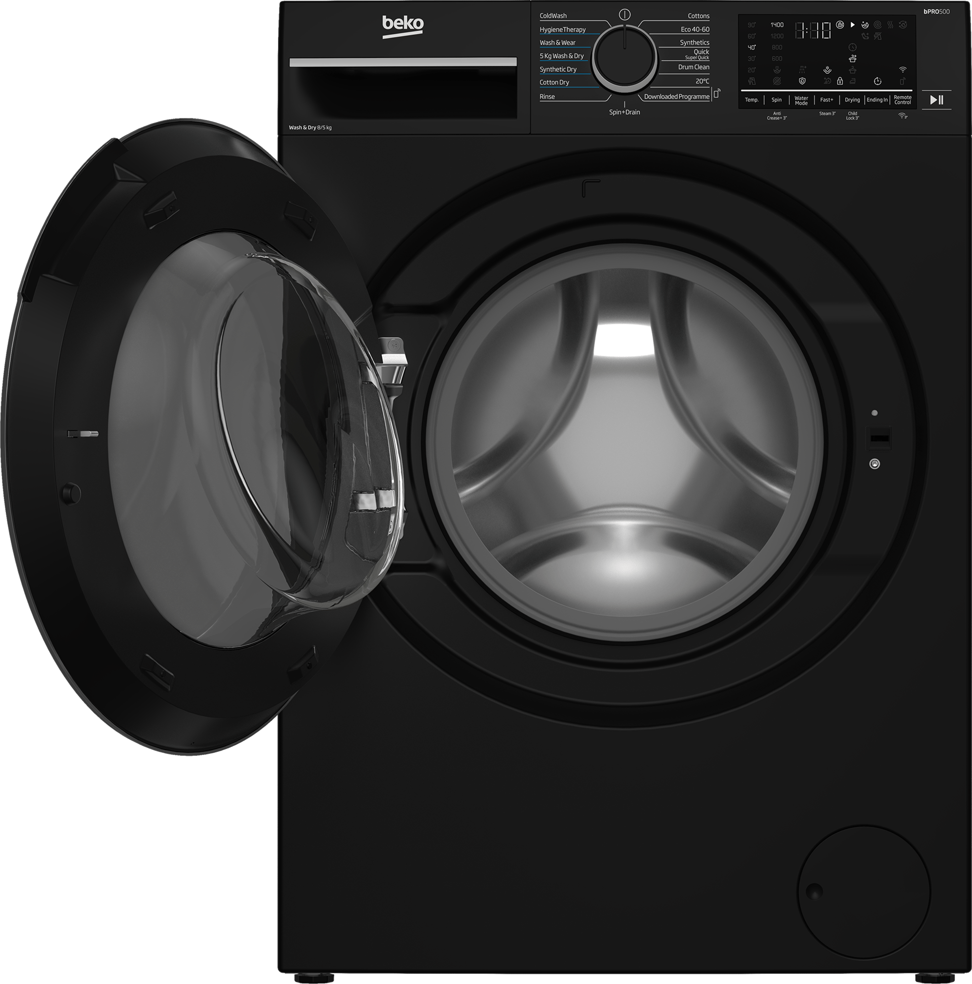 Freestanding Washer Dryer 8kg 5kg Capacity with UltraFast B3D58545U ...