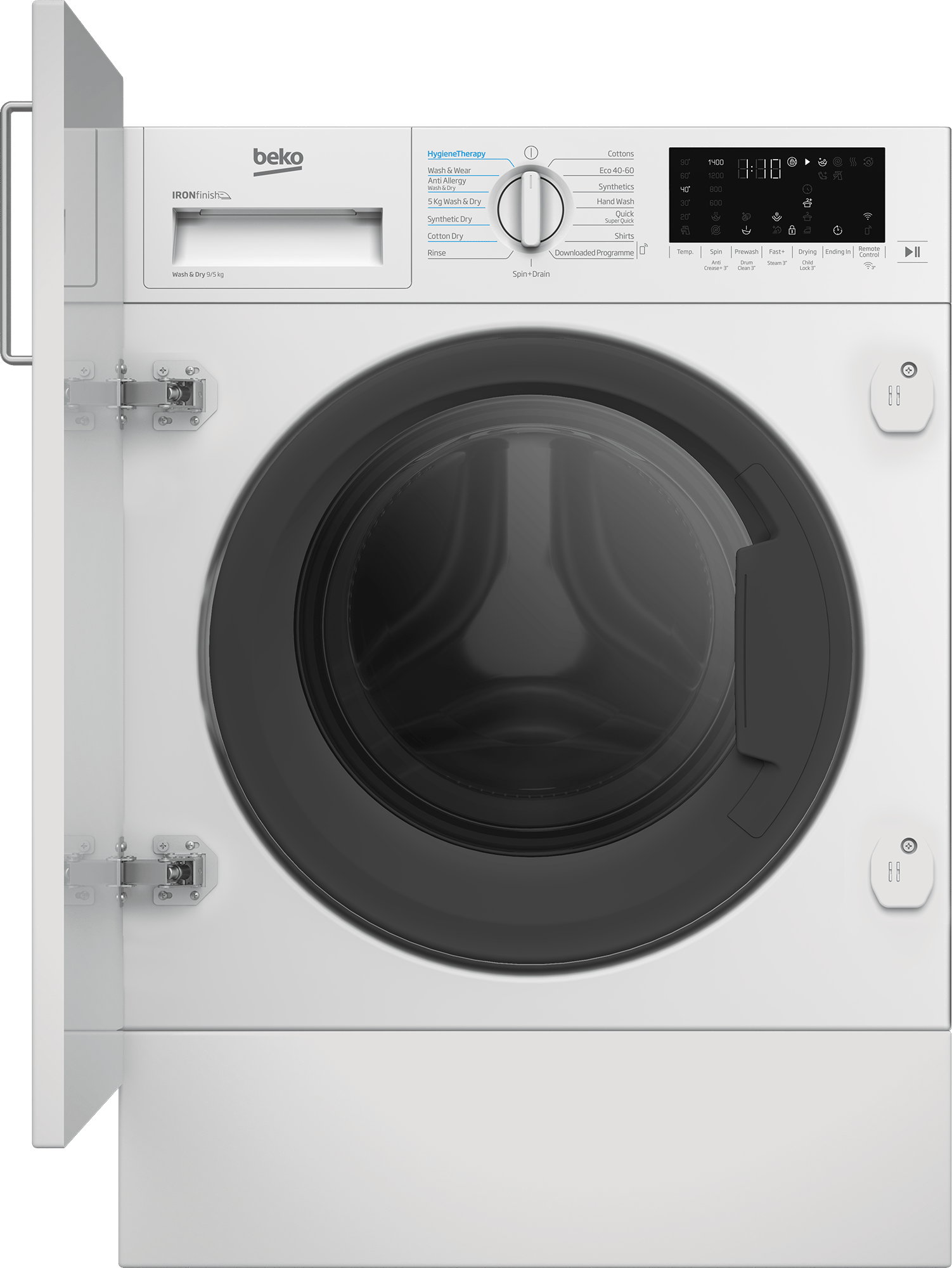 Integrated 9kg Wash / 5kg Dry Capacity Washer Dryer with IronFast ...