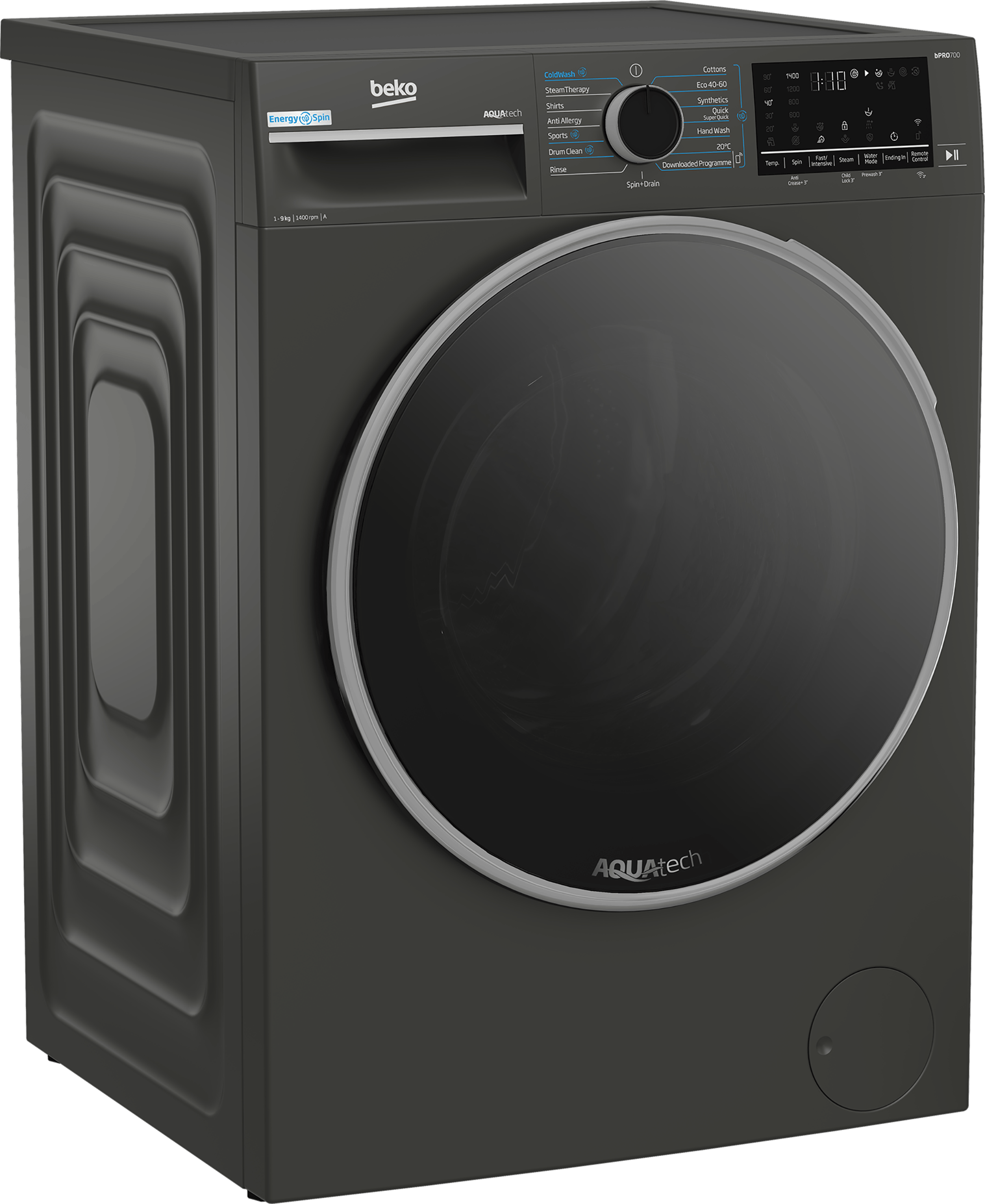 Freestanding 9kg 1400rpm Washing Machine with EnergySpin and AquaTech B5W59411A | Beko UK