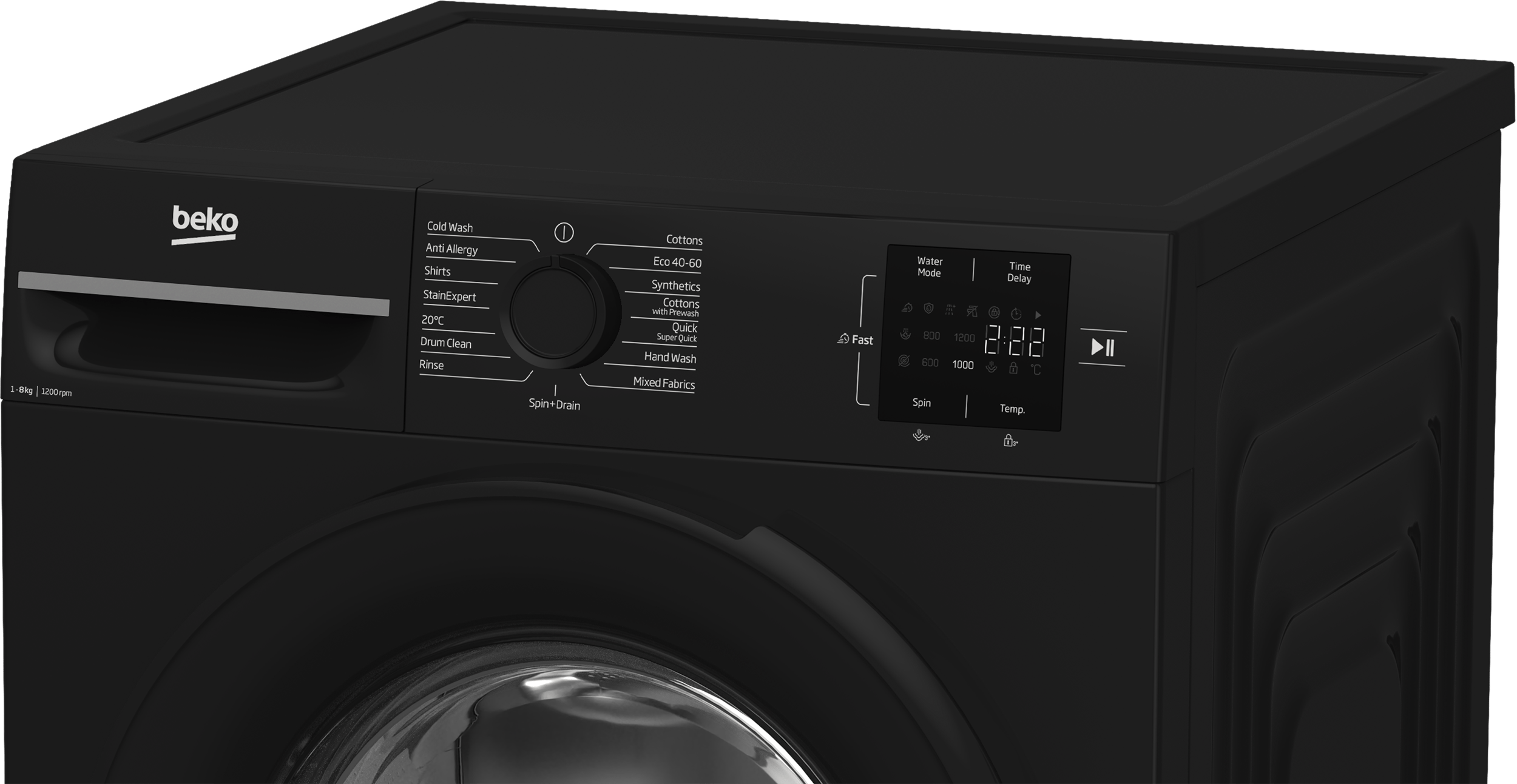 Freestanding 8kg 1200rpm Washing Machine with Quick Programme BM1WT3821 ...