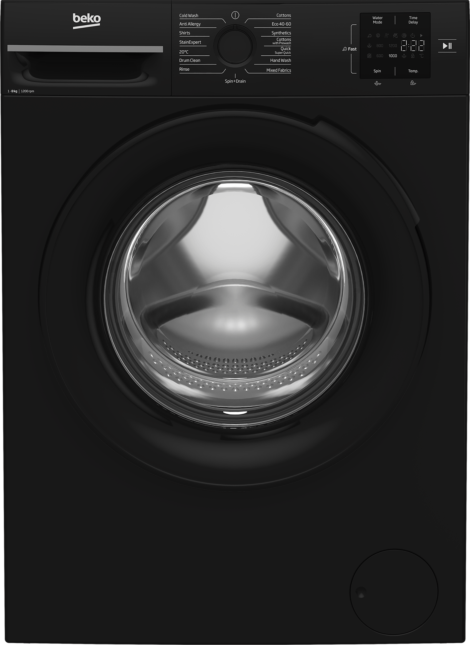 Freestanding 8kg 1200rpm Washing Machine with Quick Programme BM1WT3821 ...