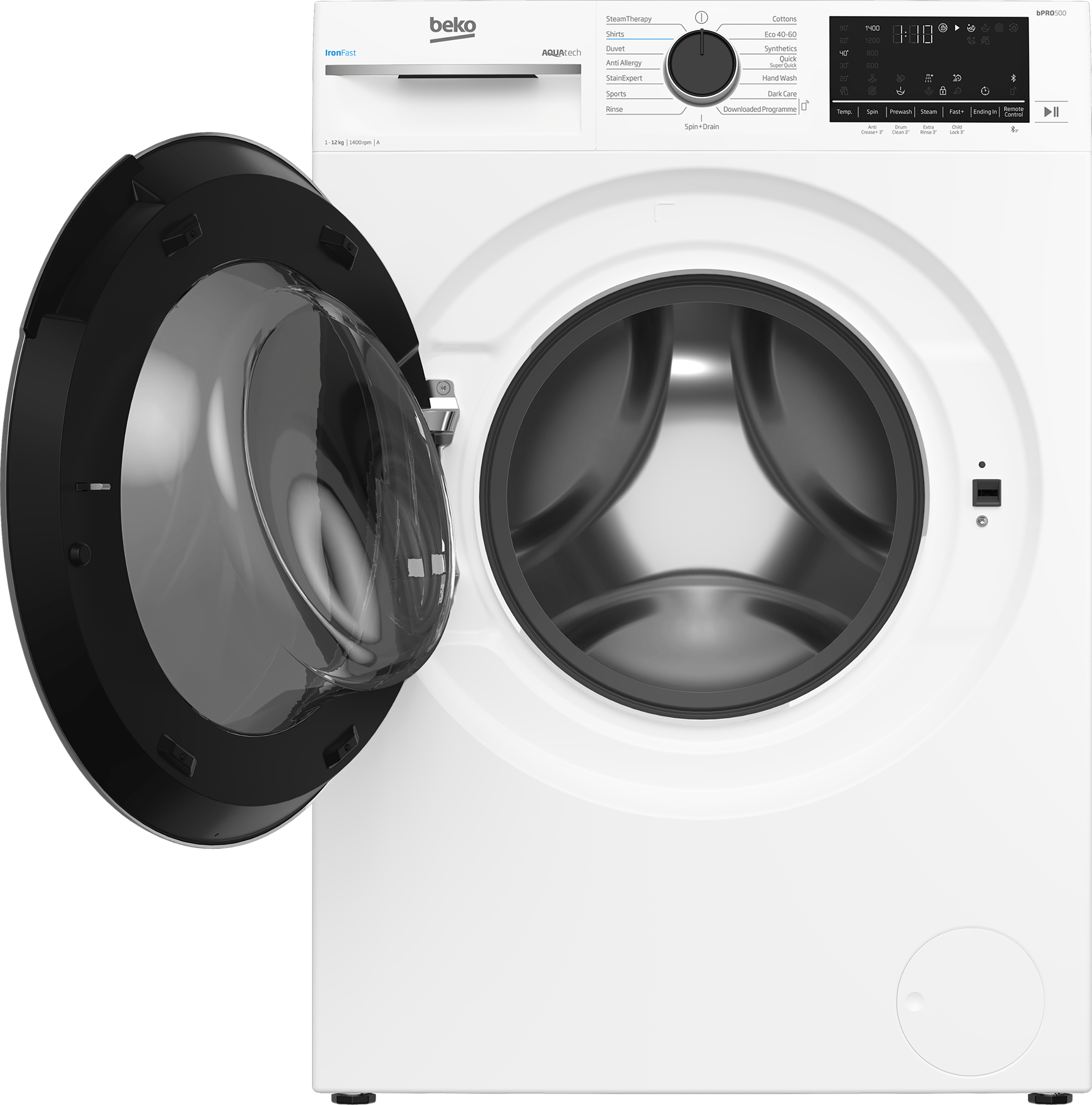 Freestanding 12kg 1400rpm Washing Machine with AquaTech® B5W1241A | Beko UK