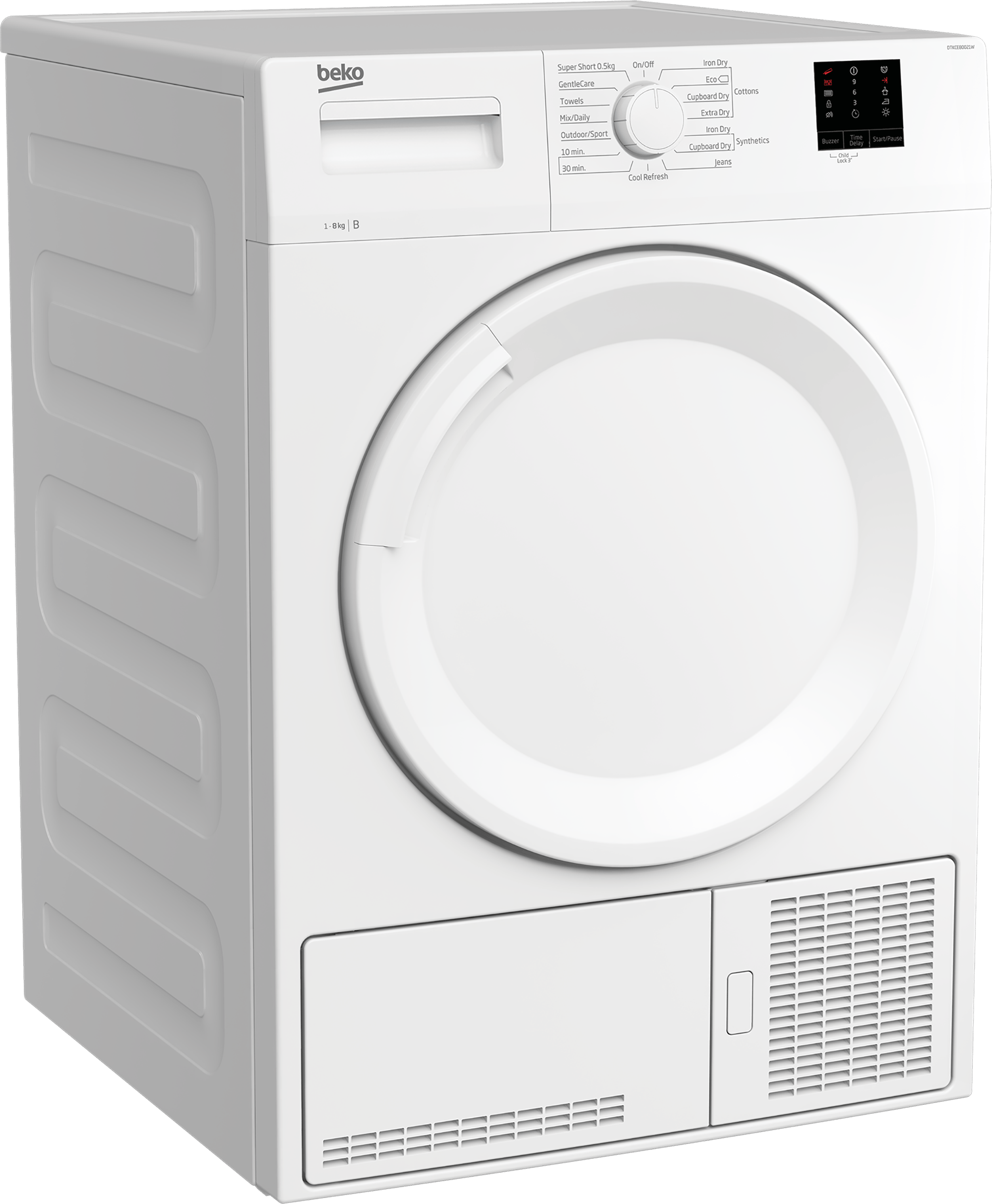 8kg Condenser Tumble Dryer with Sensor Programmes DTKCE80021 | Beko UK