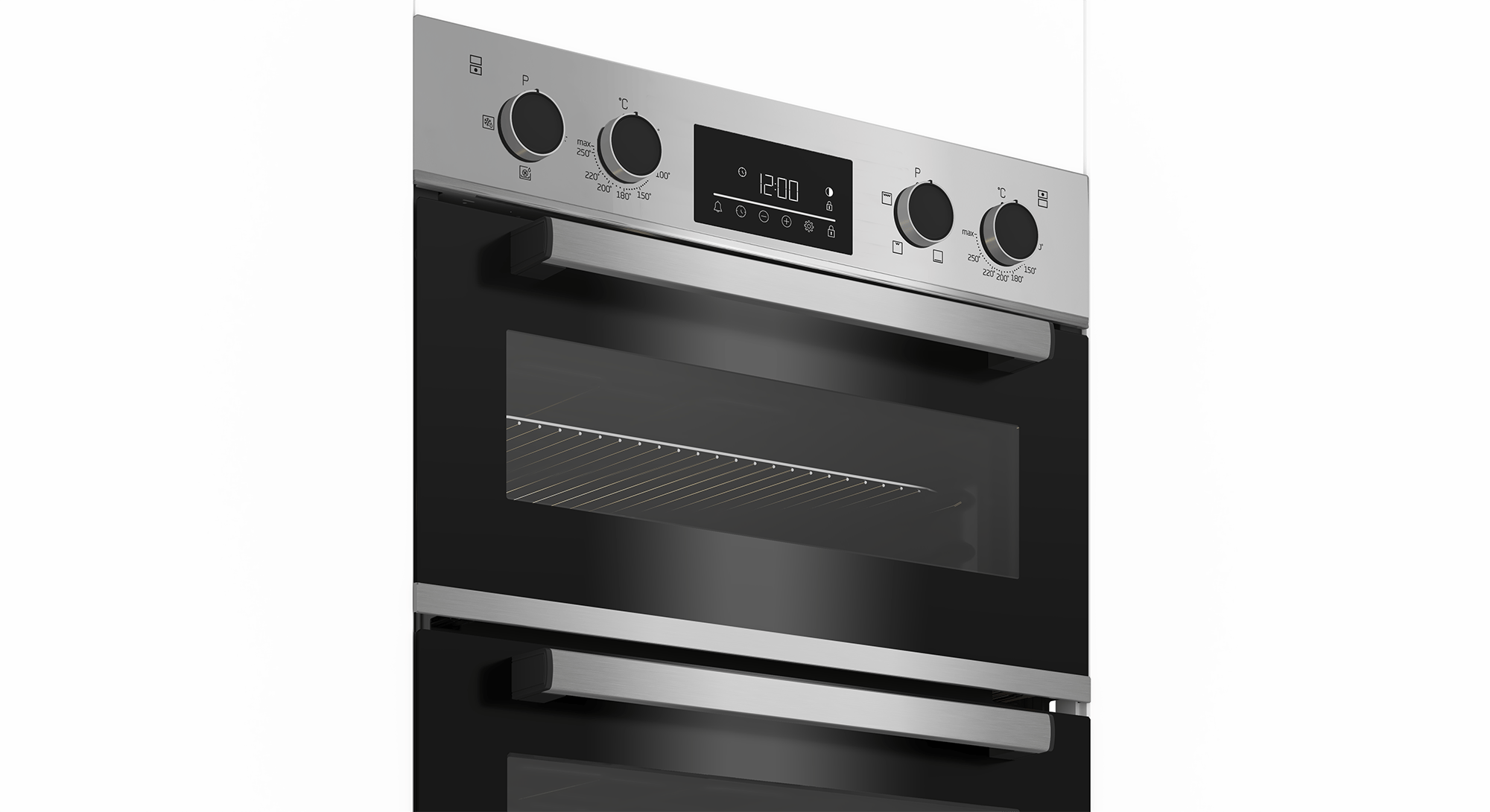 90cm Built-In Double Fan Oven with Touch Control LED Timer BBXDF22300 ...