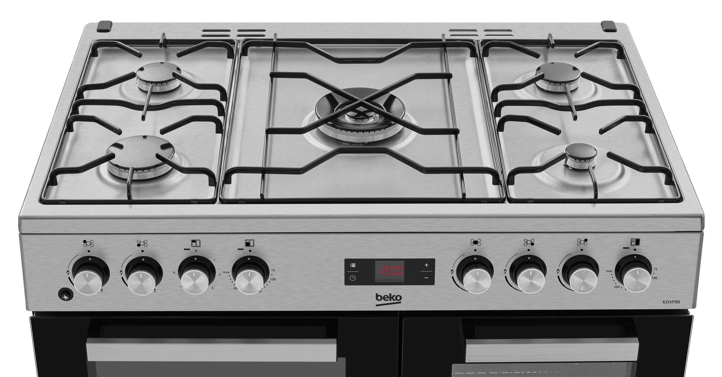 90cm Double Oven Range Cooker with 5 Burner Gas Hob KDVF90 | Beko UK