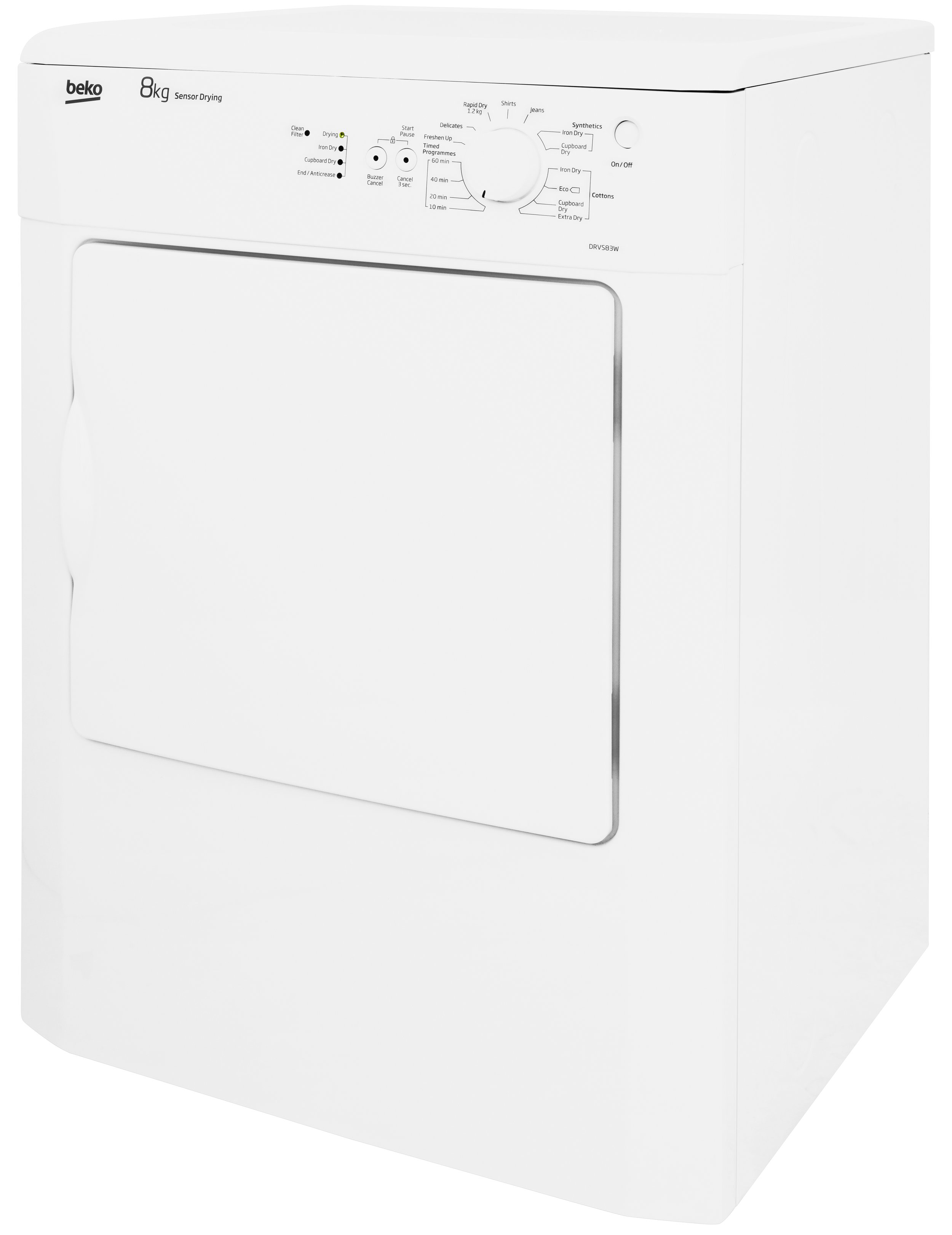 C Energy Rated 8kg Vented Tumble Dryer DRVS83 | Beko UK