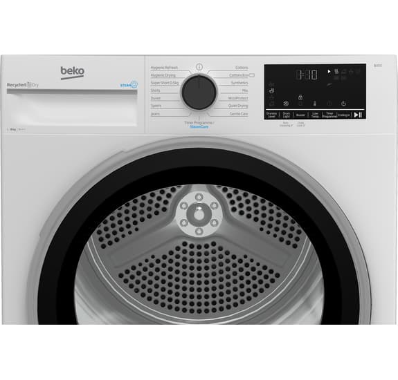 8kg Heat Pump Tumble Dryer with Sensor Programmes B3T48241D | Beko UK