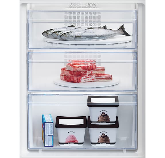Integrated Frost Free Fridge Freezer with Large Salad Crisper BCFD473 ...