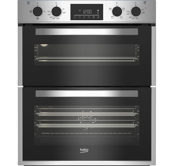 72cm Built-Under Double Fan Oven with Touch Controls BBTF26300 | Beko UK