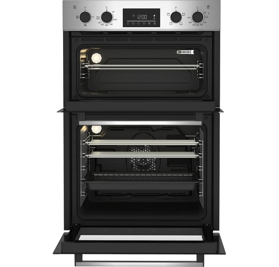 90cm Built-In Double Fan Oven with SteamShine™ Cleaning CDFY22309 | Beko UK
